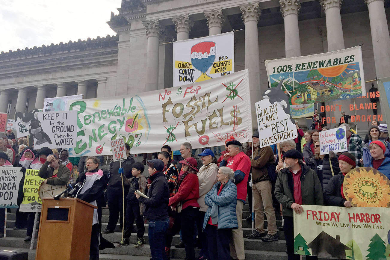 Salish Sea activists occupy the front steps of the state capitol | The ...