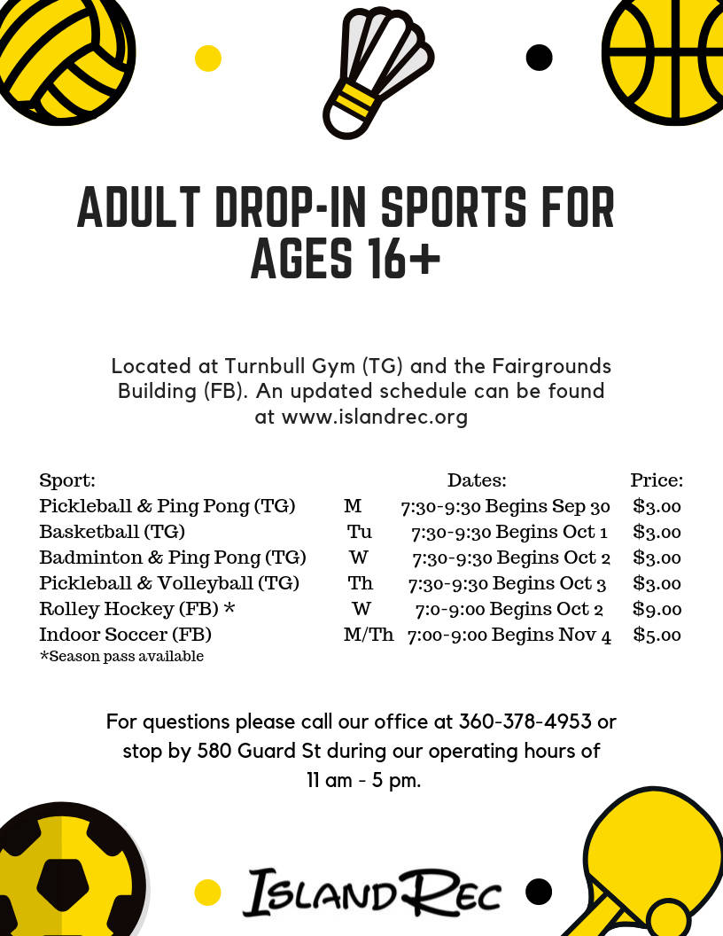 Fall drop-in sports begins | The Journal of the San Juan Islands
