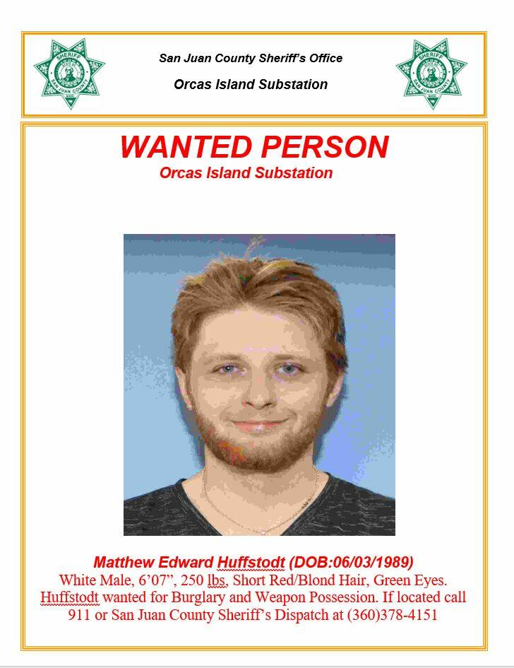 Orcas man wanted for burglary and weapon possession caught | The ...